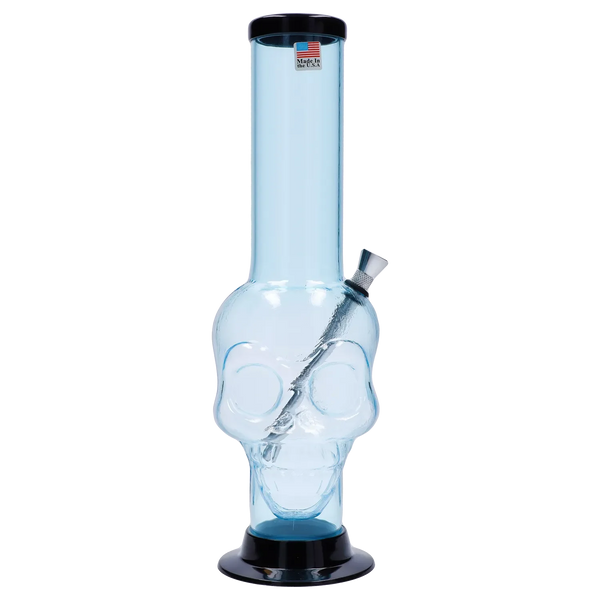 JM Plastics Large Skull Base with Carb Hole Acrylic Bong - 12 in. – DankStop