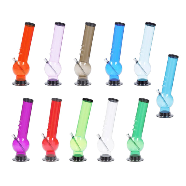 JM Plastics Large Bubble Base with Bent Neck and Grip Acrylic Water Pi – DankStop