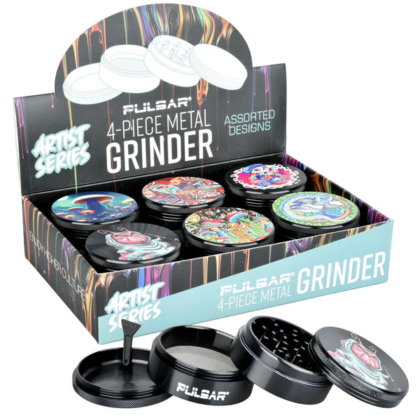 Pulsar Artist Series Metal Grinder - 6pc Display – DankStop