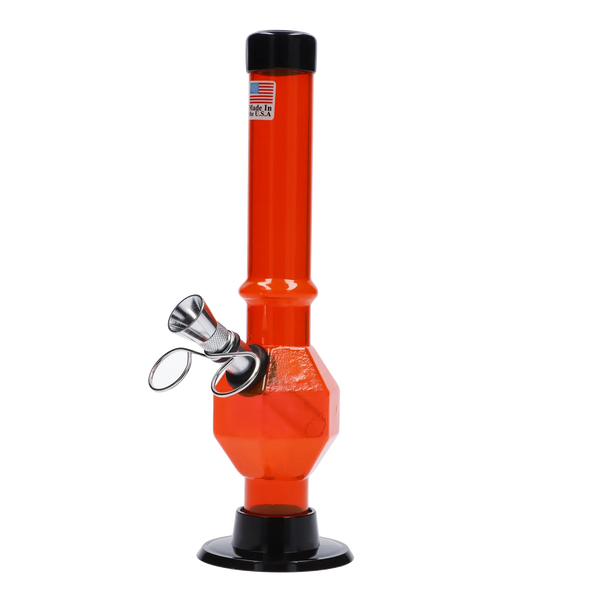 JM Plastics Grenade Base with Pull Slide Acrylic Water Pipe - 8 in. – DankStop