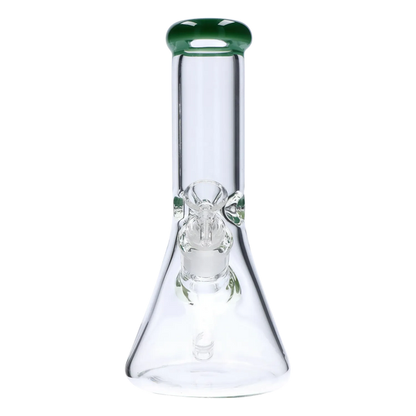 DankStop Beaker with Color Mouthpiece & Ice Pinch Water Pipe - 10 in.