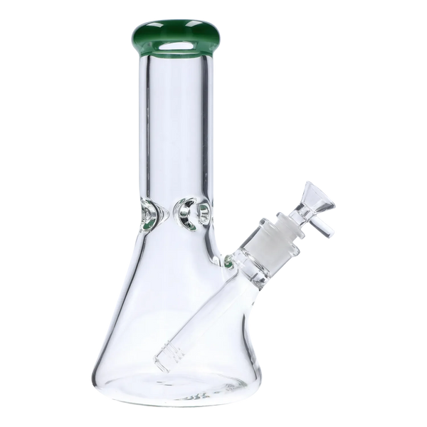 DankStop Beaker with Color Mouthpiece & Ice Pinch Water Pipe - 10 in.