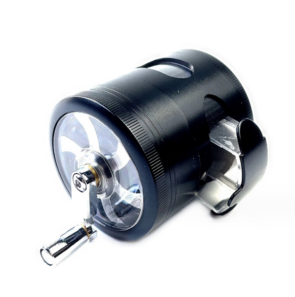 Cloud 8 | Hand Crank 4-Piece Grinder with Chamber Window – DankStop