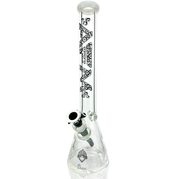 18" Evil Eye Clear Glass Beaker Bong – DankStop