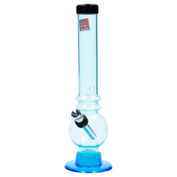 JM Plastics Bubble Base 8" Acrylic Water Pipe with Grip & Carb Hole ...