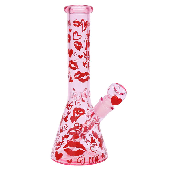 Pulsar Valentine's XOXO Glass Beaker Water Pipe & Hand Pipe Set - 10 ...