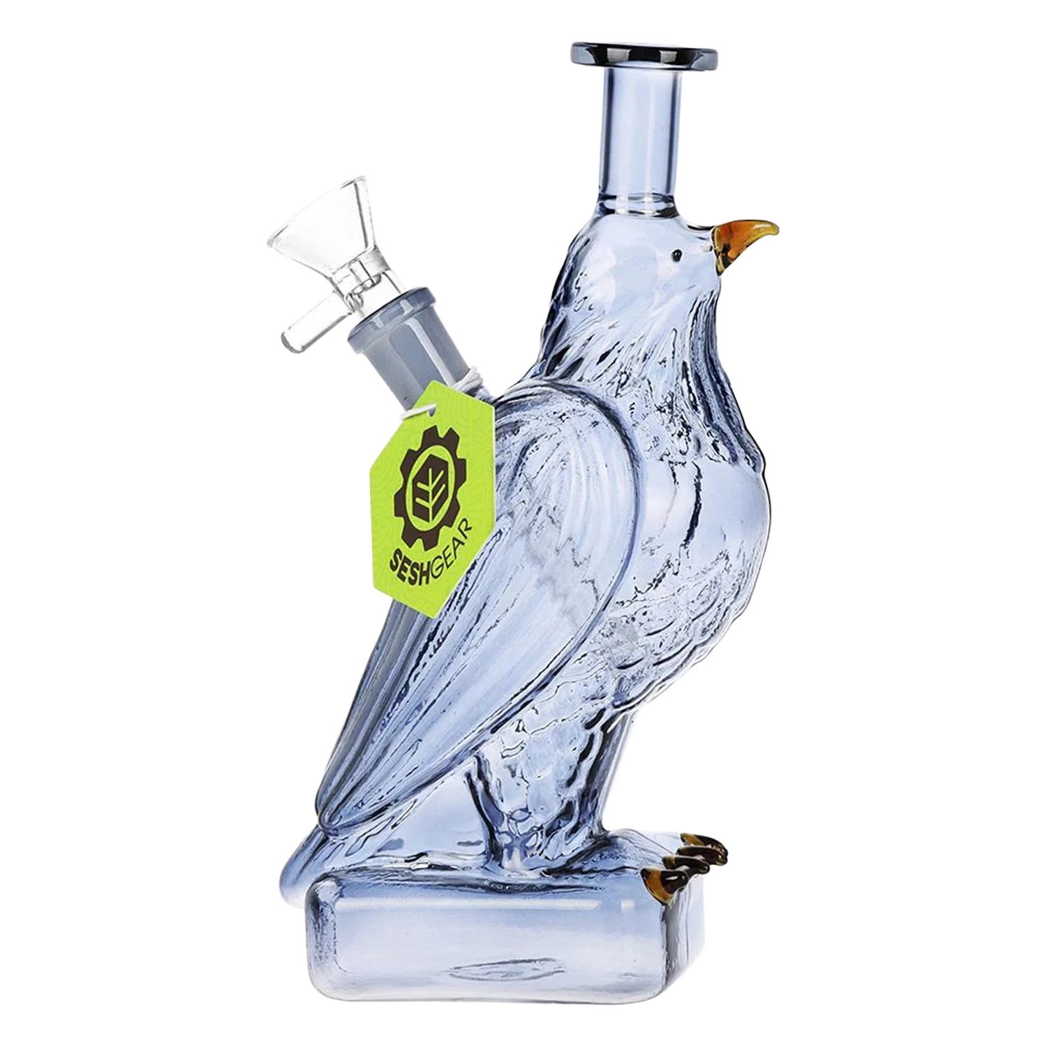 SeshGear Raven Glass Water Pipe - 7.5" / 14mm F / Smoke | DankStop